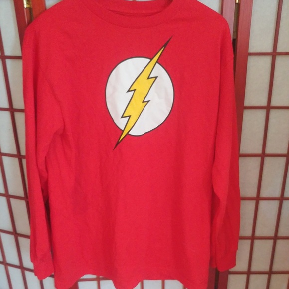 Tops | The Flash Emblem Long Sleeve Shirt | Poshmark